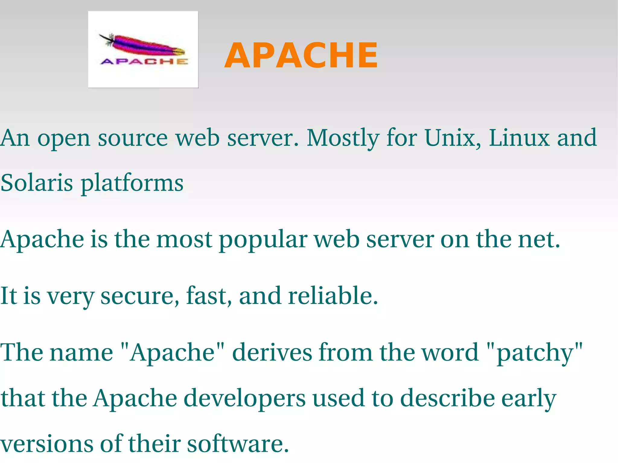 Apache ppt | ODP