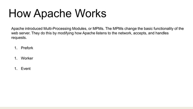 Apache | PPT | Free download