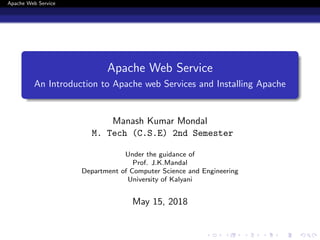 Introduction to Apache Web Services using latex | PPT