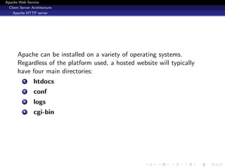 Introduction to Apache Web Services using latex | PPT