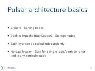 Apache pulsar - storage architecture | PDF