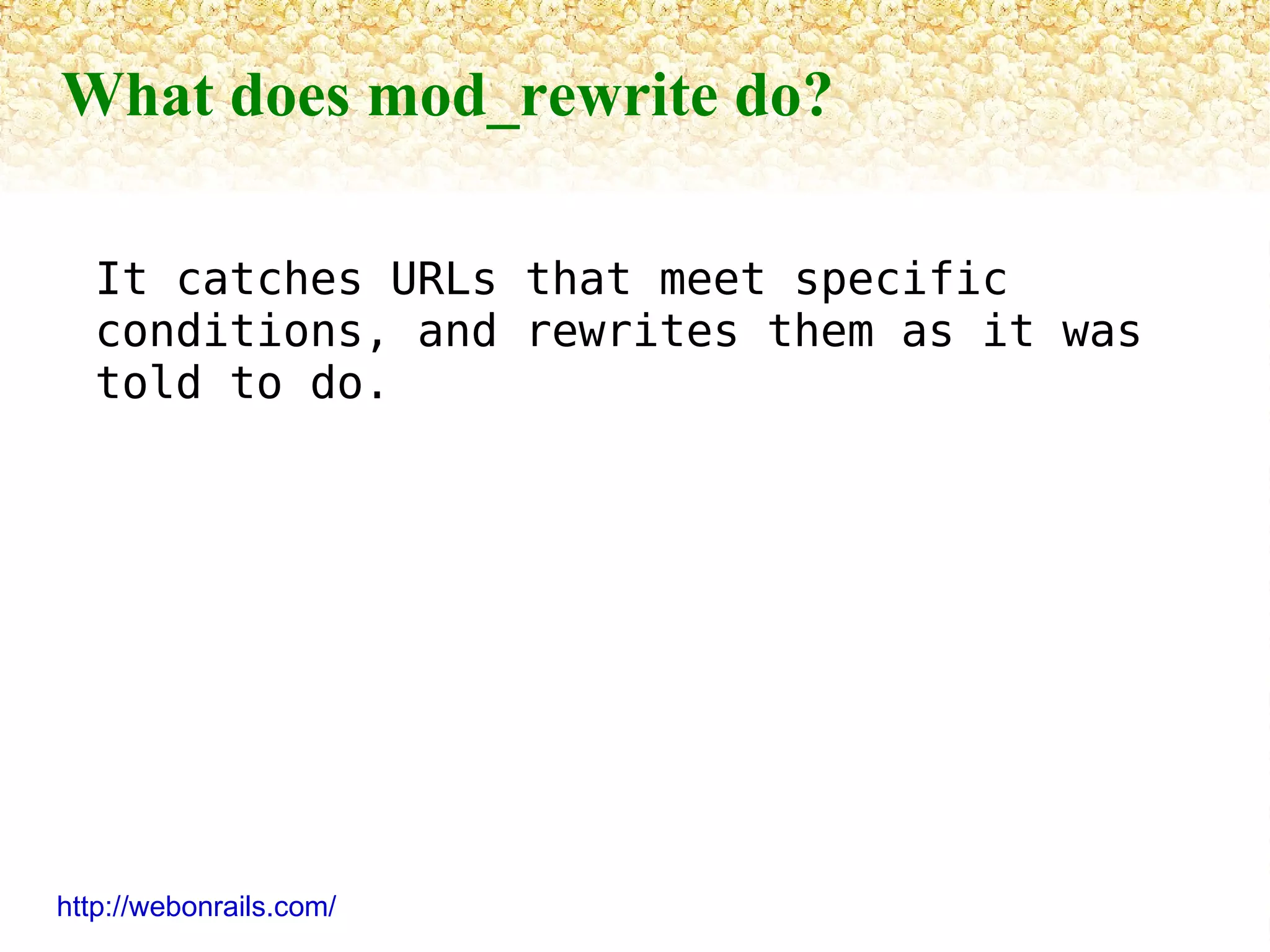 Apache Rewrite Rules | ODP