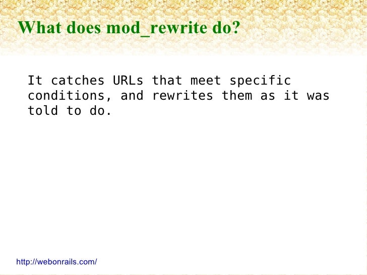 Apache Rewrite Rules Apache Rewrite Rules