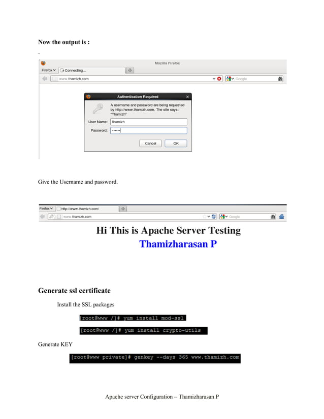 Apache server configuration | PDF