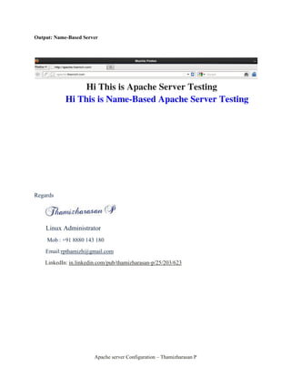 Apache server configuration | PDF