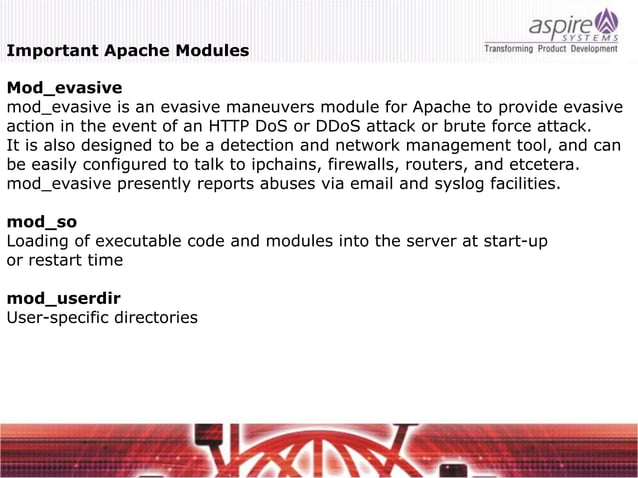Apache server configuration & optimization | PPT