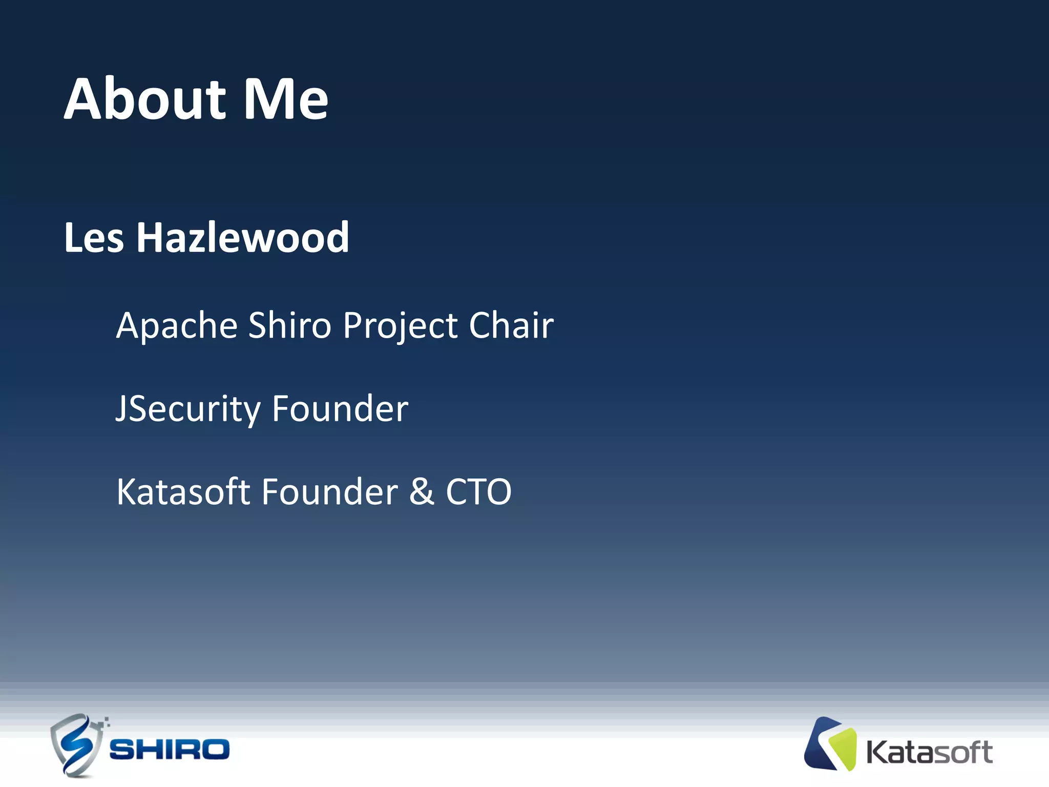 Super simple application security with Apache Shiro | PDF