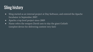 RESTFul development with Apache sling | PPT