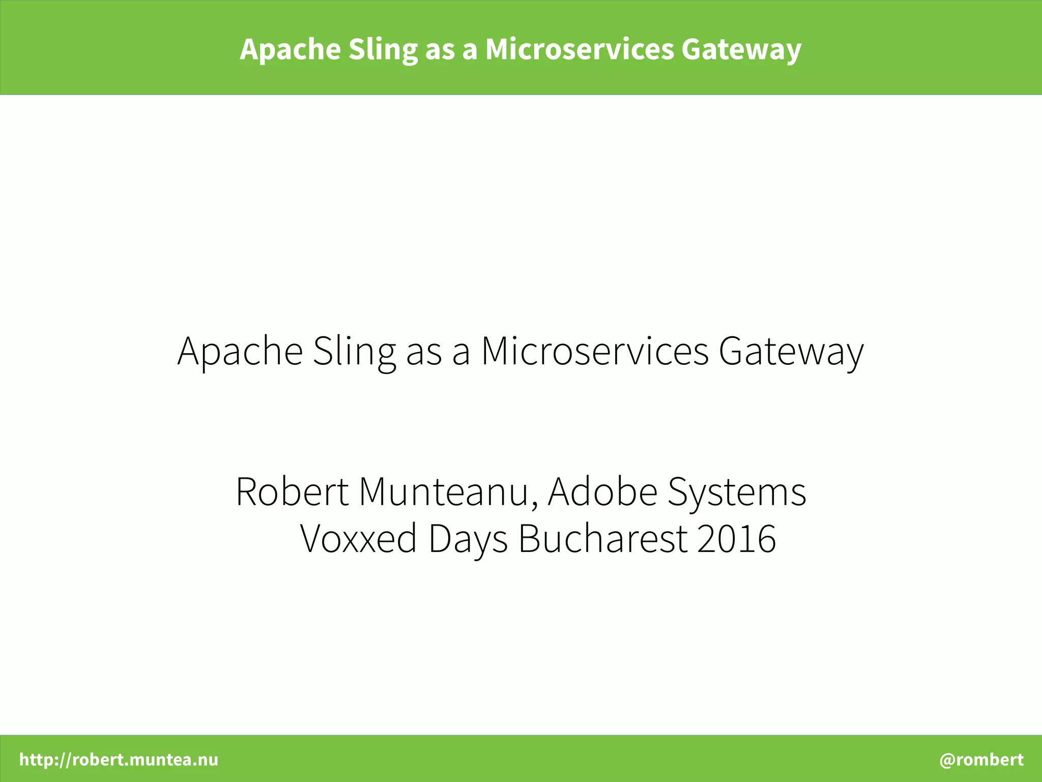 Apache Sling as a Microservices Gateway | PDF | Programming Languages | Computing