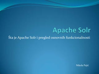 Apache solr | PPT