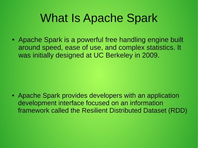 What is Apache spark | PPT
