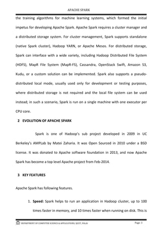 Apache spark | PDF | Databases | Computer Software and Applications