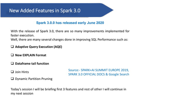 What's New in Apache Spark 3.0 !! | PPT