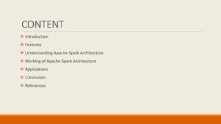 Apache spark architecture (Big Data and Analytics) | PPTX