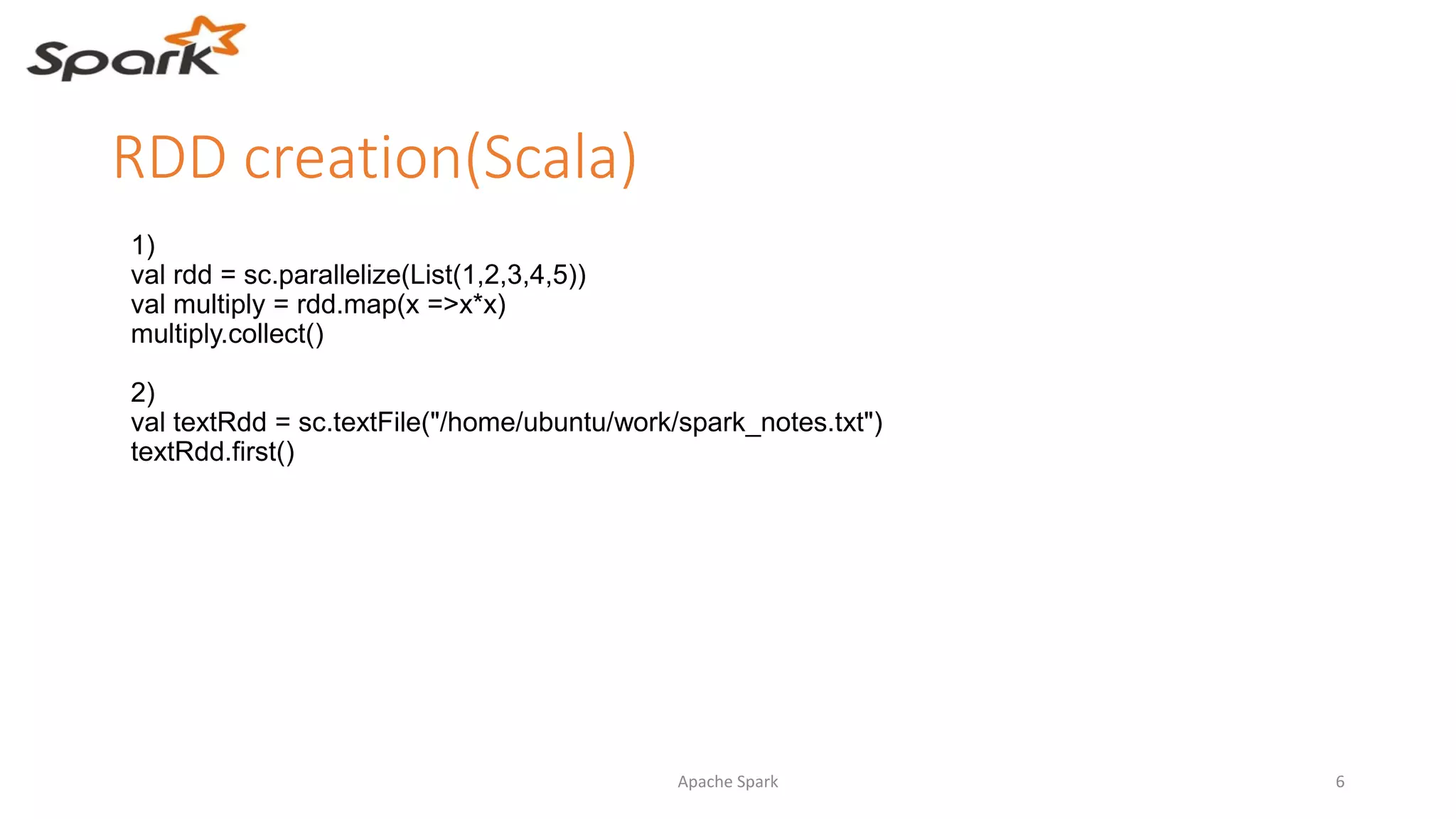 Apache spark basics | PPT