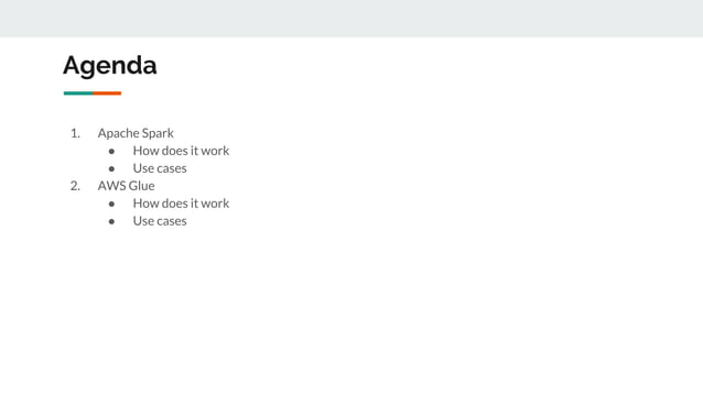 Apache Spark e AWS Glue | PPT