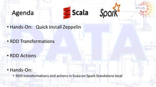 Apache Spark 1.6 with Zeppelin - Transformations and Actions on RDDs | PPT