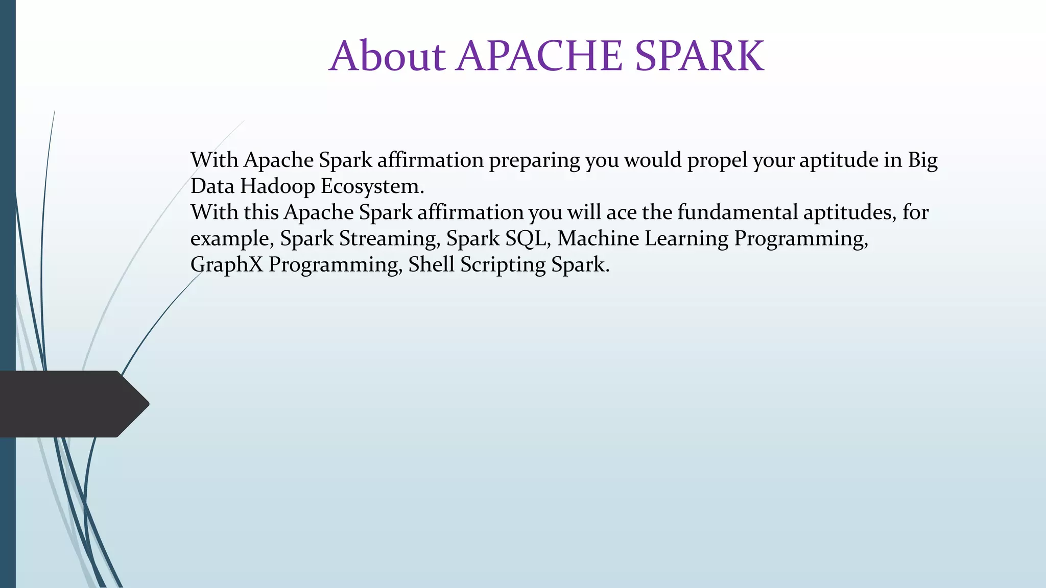 Apache spark online training - GoLogica | PPTX