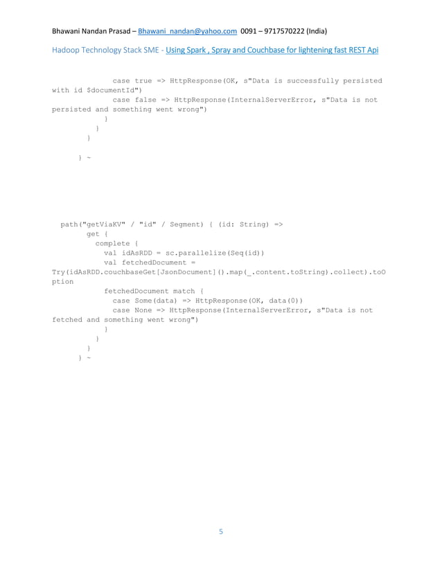 Apache spark with akka couchbase code by bhawani | PDF | Cloud Computing | Internet