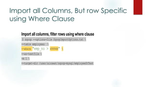 Apache sqoop with an use case | PPTX