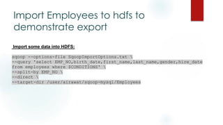 Apache sqoop with an use case | PPTX