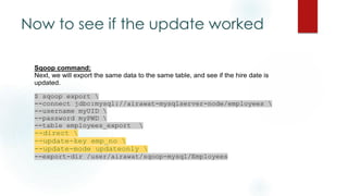 Apache sqoop with an use case | PPTX
