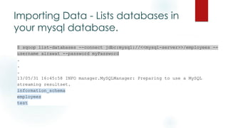 Apache sqoop with an use case | PPTX