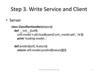 Apache thrift-RPC service cross languages | PPT