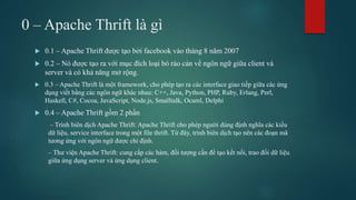 Apache thrift | PPTX
