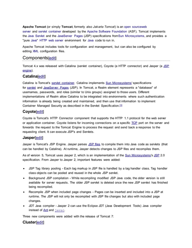 Apache tomcat | PDF