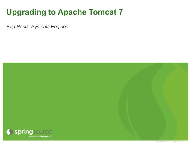 Apache Tomcat 7 By Filip Hanik Ppt 