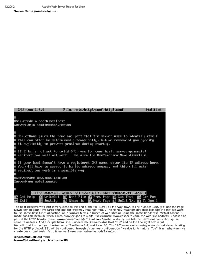 Apache Web Server Tutorial For Linux Pdf