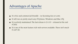 Apache web service | PPTX | Computing | Technology & Computing