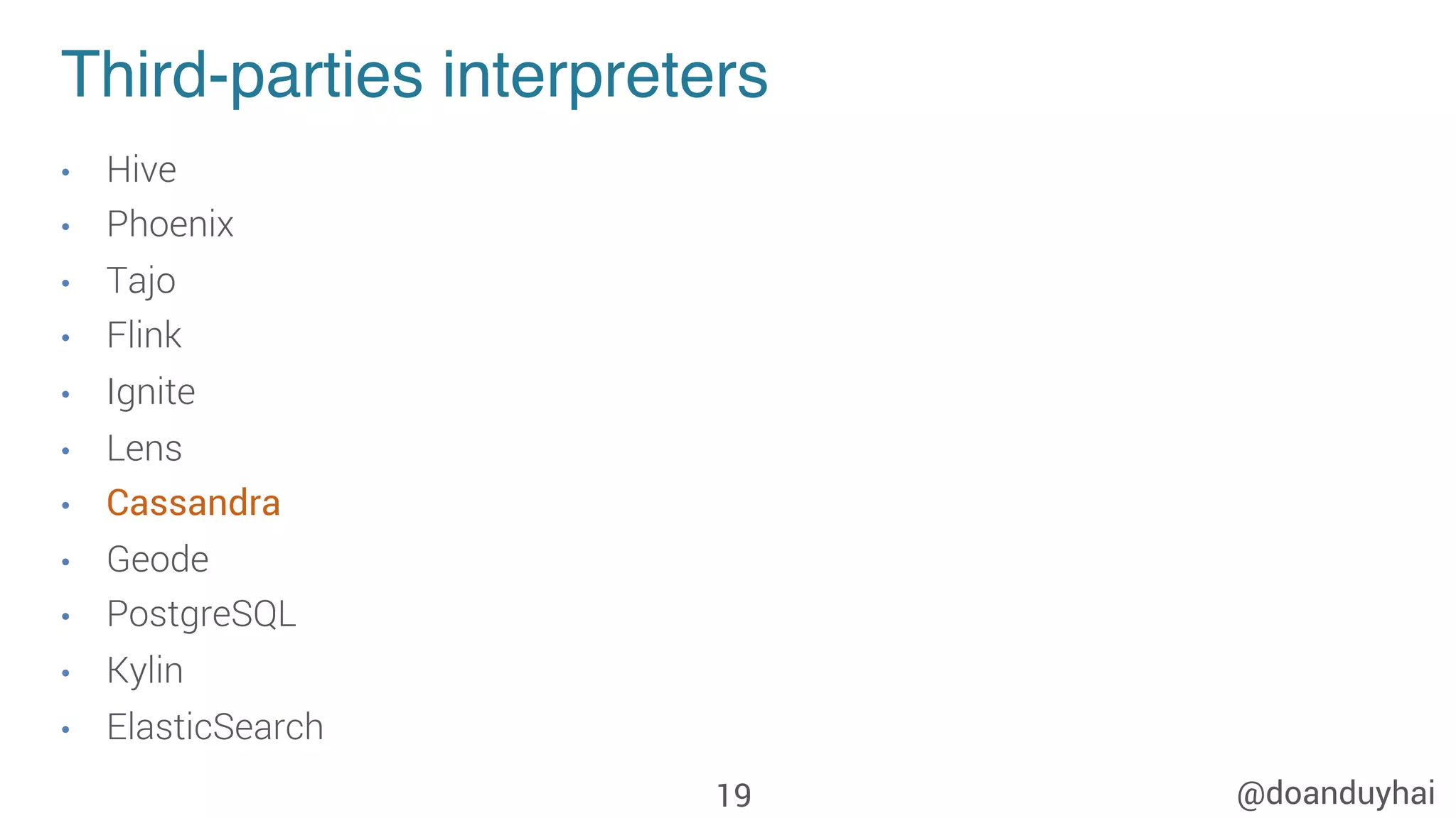 Apache Zeppelin The Missing Component For The Big Data Ecosystem Ppt