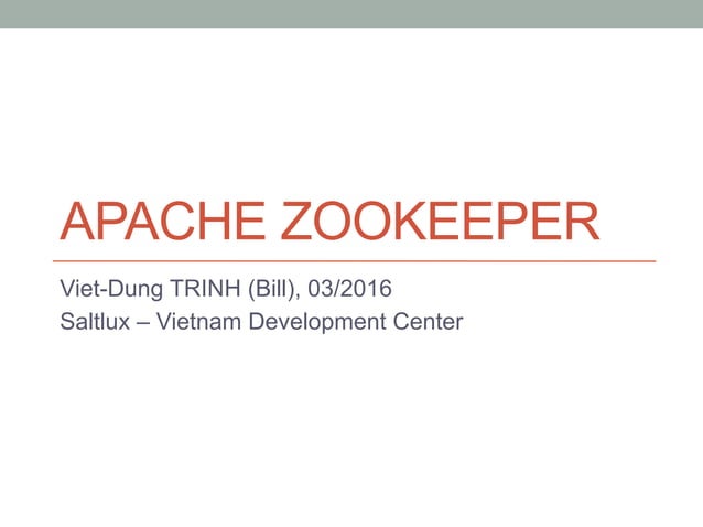 Apache Zookeeper | PDF