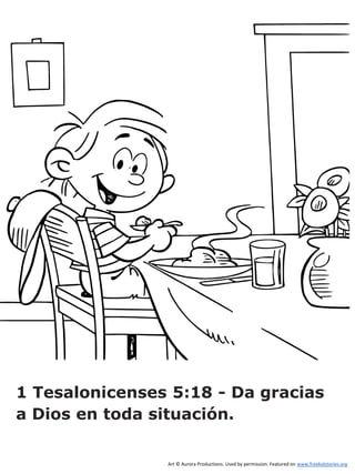 Accion De Gracias Para Colorear