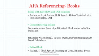 Apa citation and referencing | PPTX