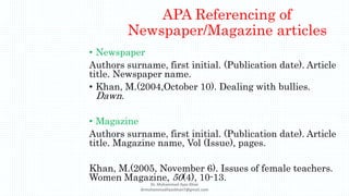 Apa citation and referencing | PPTX