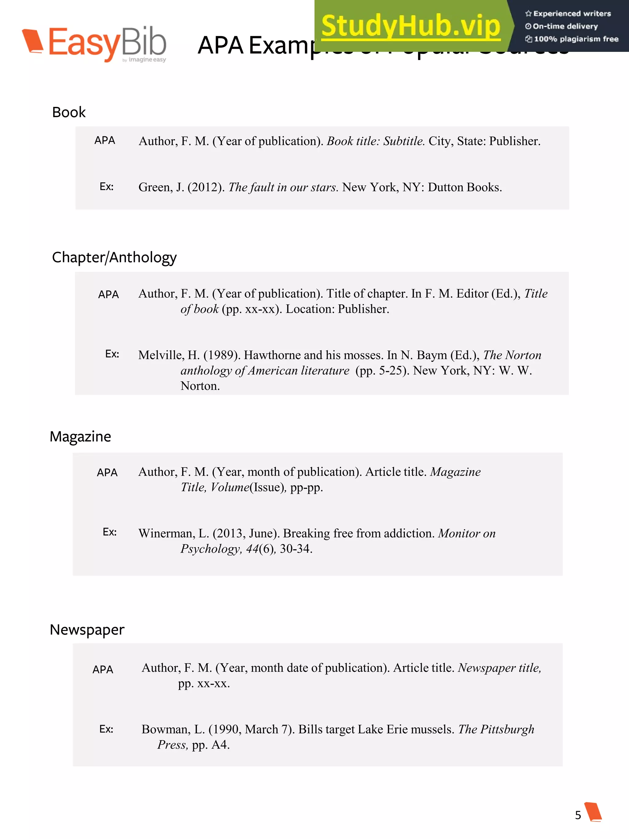 APA Citation Basics 6 Th Edition | PDF