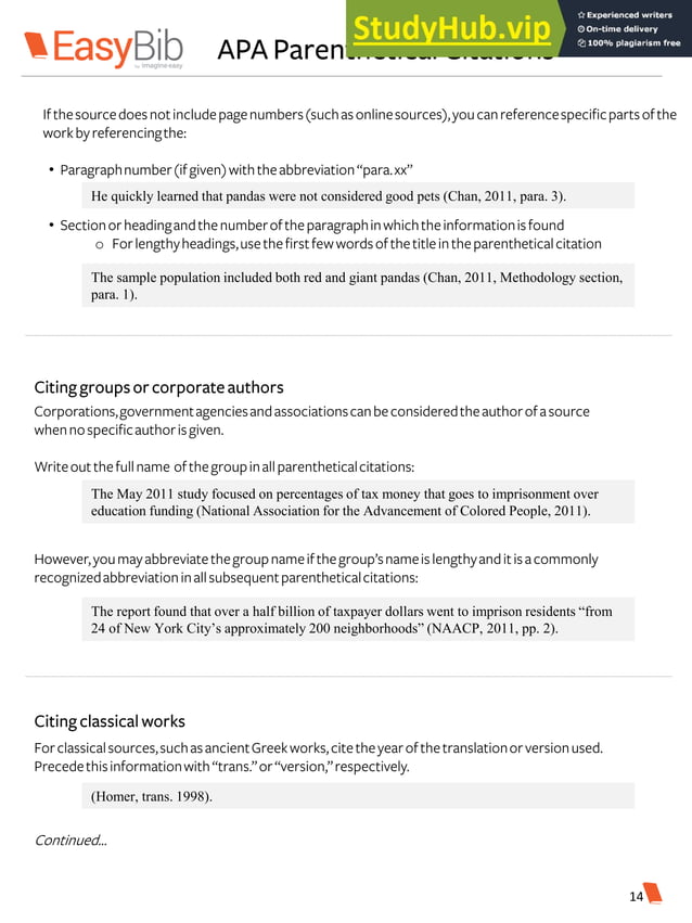 APA Citation Basics 6 Th Edition | PDF