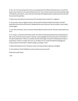 Apa citation dialogue | PDF