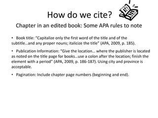 Cite it Right! | PPTX