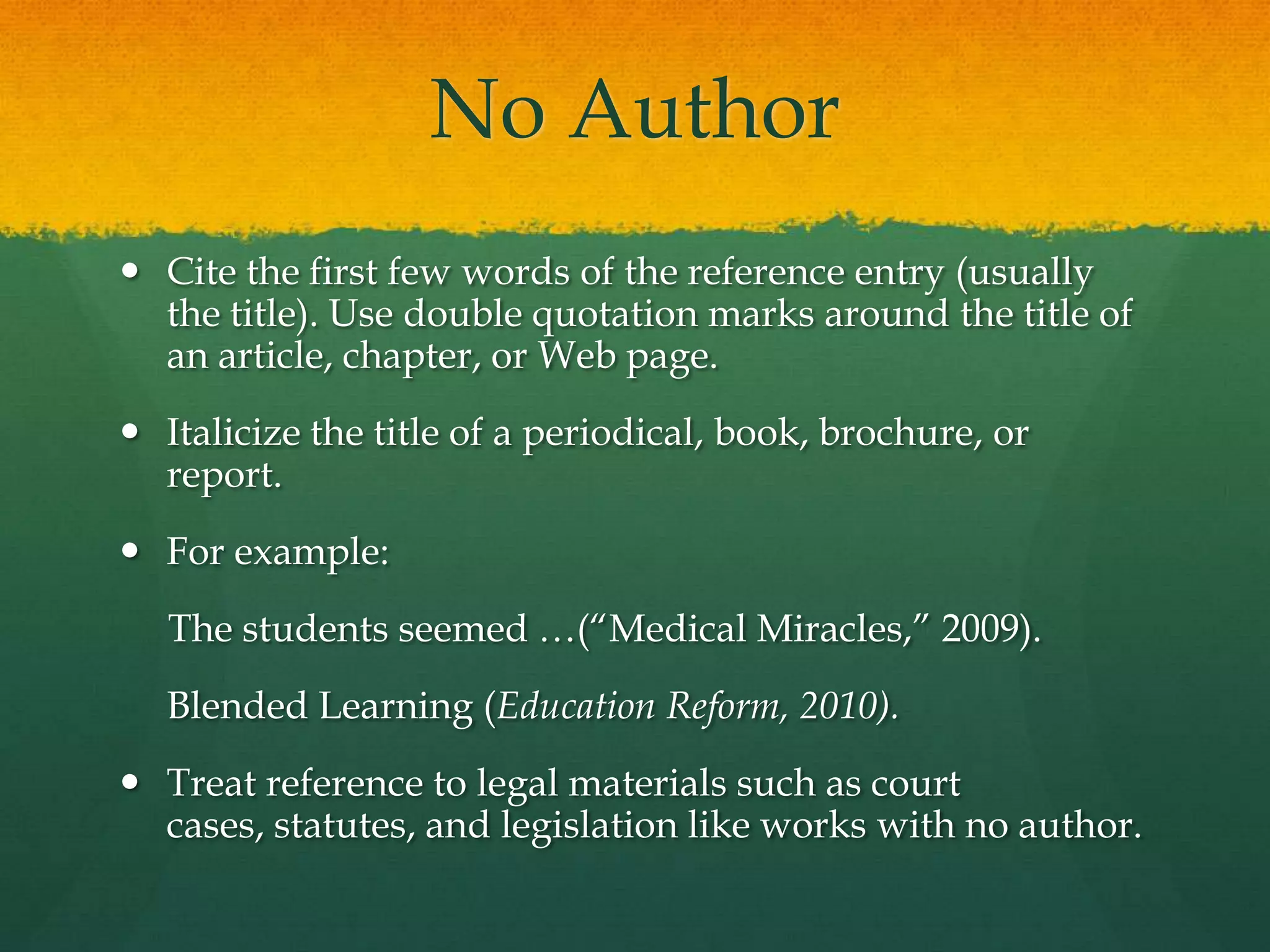 APA citation format | PPTX