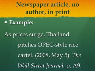 APA citation format PPT