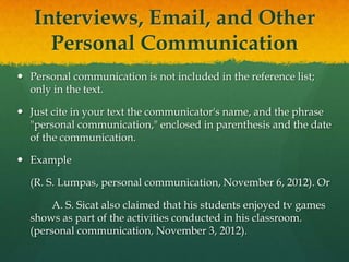 APA citation format | PPT