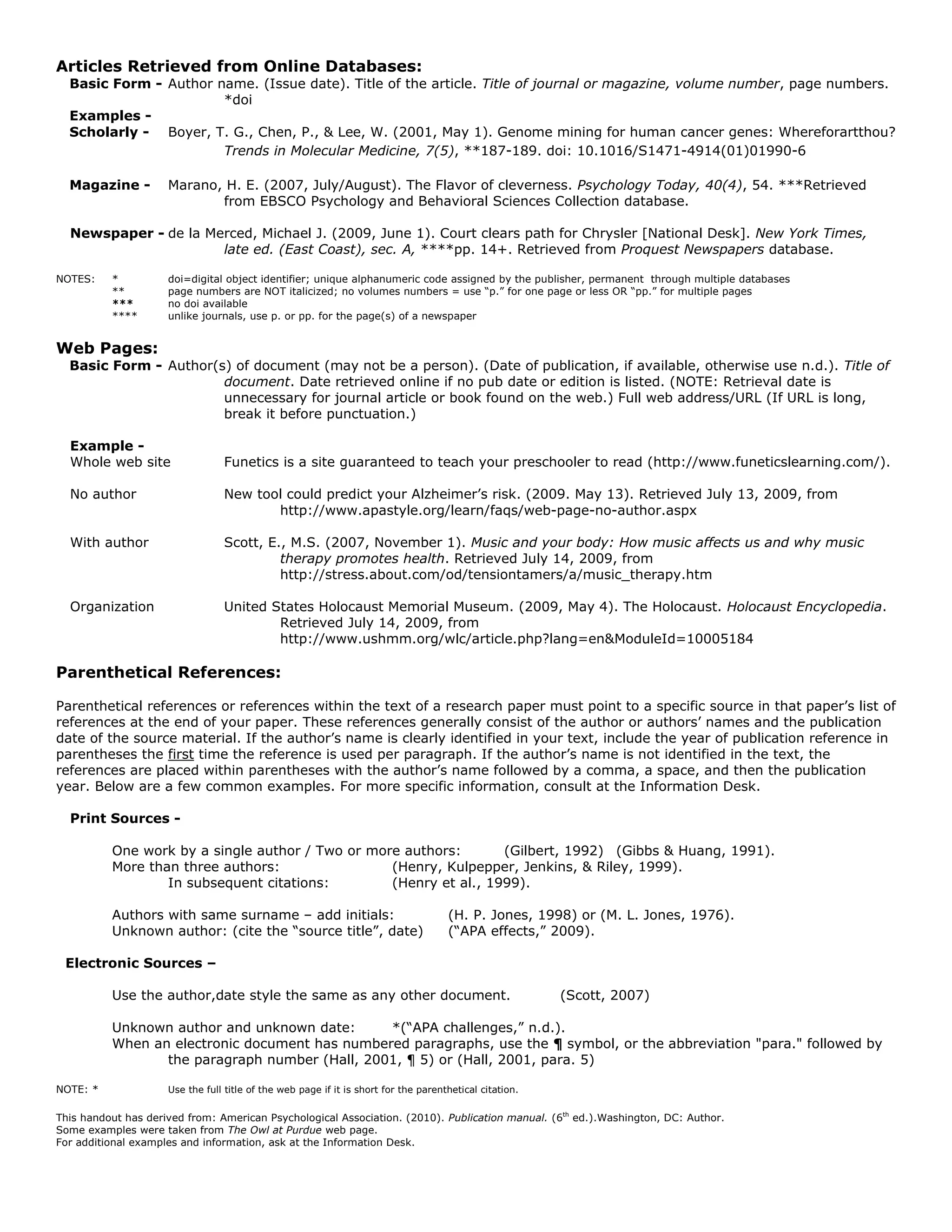 APA Citation Guide | PDF