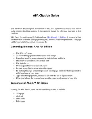 Apa Manual 7th Edition Pdf Online | cityofclovis.org