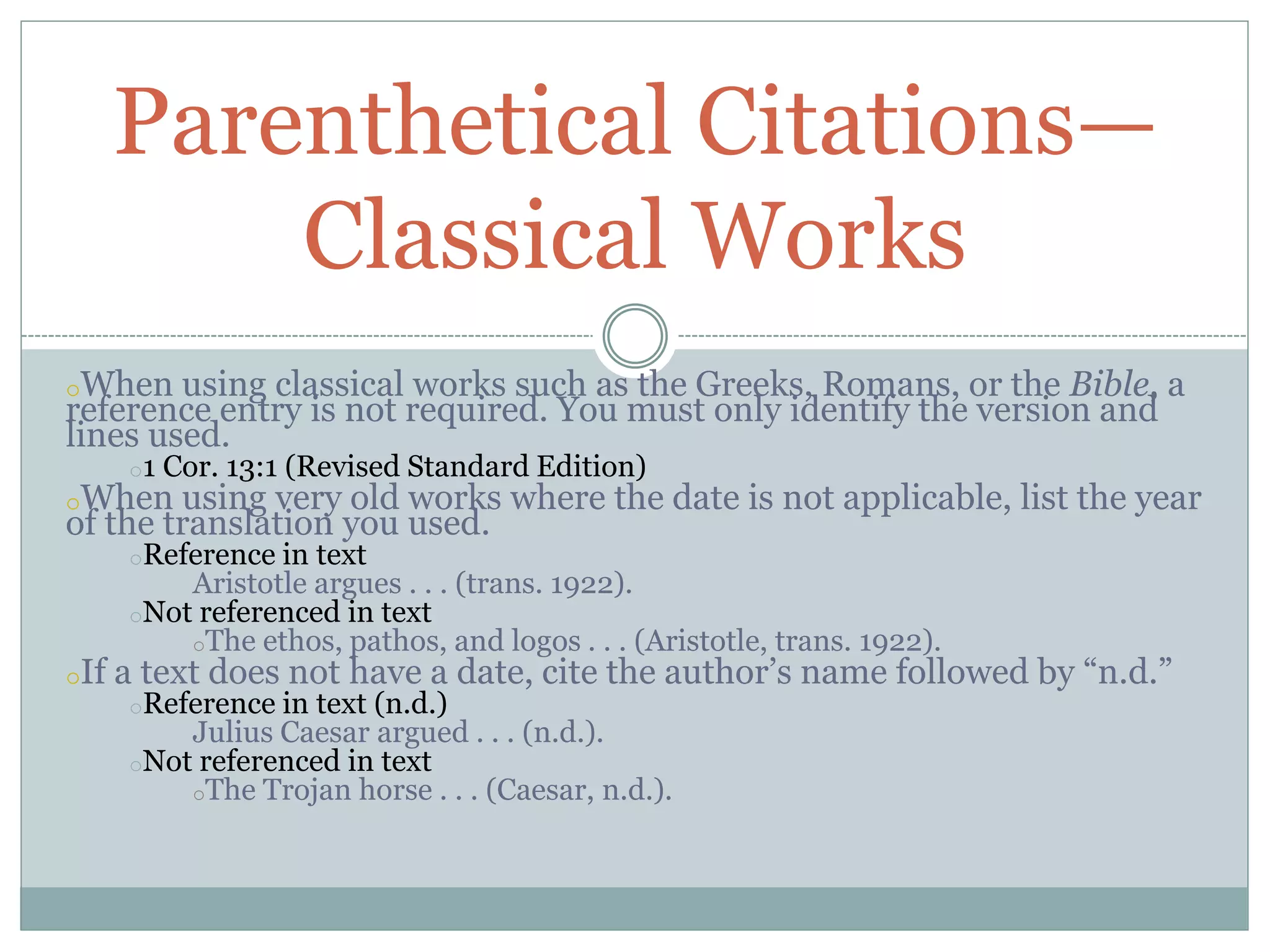 APA Style/ Citation Method | PPT