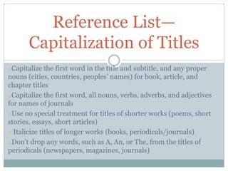 APA Style/ Citation Method | PPT