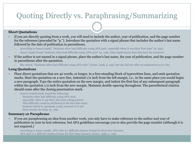 APA Style/ Citation Method | PPT | Resume Writing and Advice | Job Search